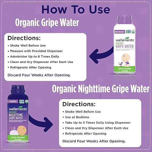 Wellements Probiotic Drops Wellements Organic Nighttime Gripe Water - 4 ...