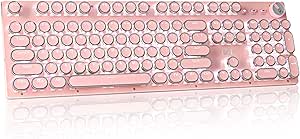 Amazon.com: Retro Steampunk Typewriter-Style Gaming Keyboard, Blue ...