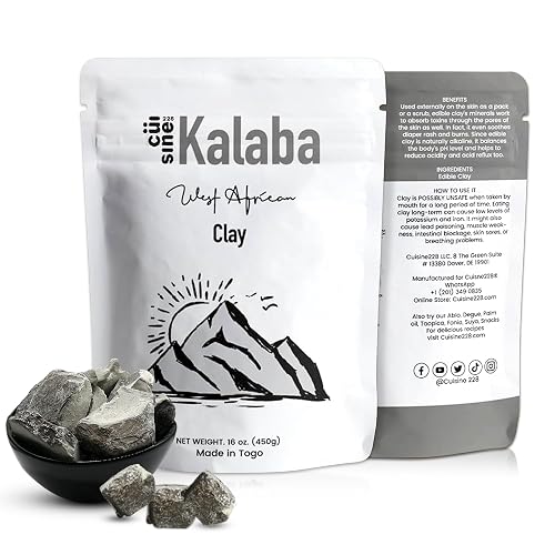 Natural Edible Clay, Kalaba – 100% Natural, Chemical-Free Detox Kaolin ...