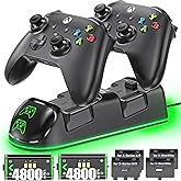 Fosmon Dual 2 MAX Charger with 2x 2200mAh Rechargeable Battery Pack ...