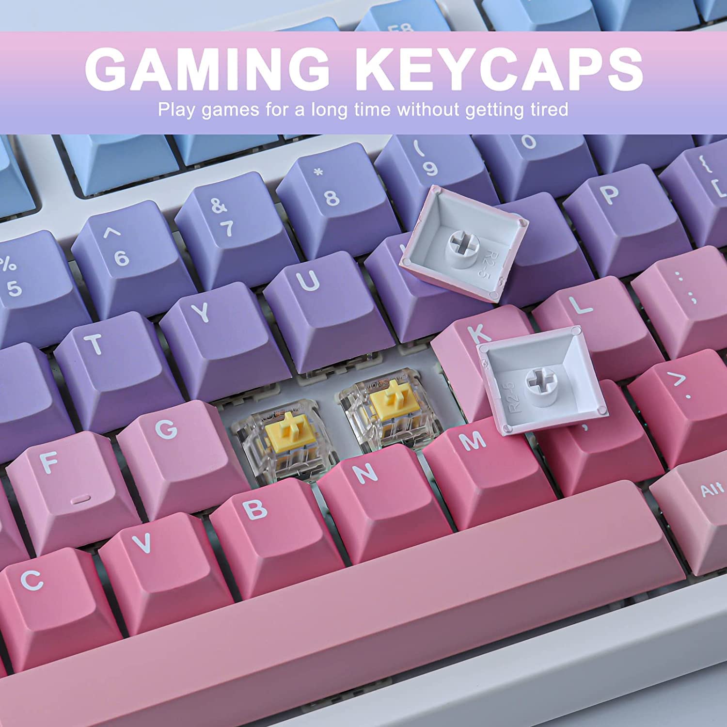 Mua JOMKIZ PBT Keycaps, 129 Keys Dye Sublimation Cherry Profile Keycaps ...