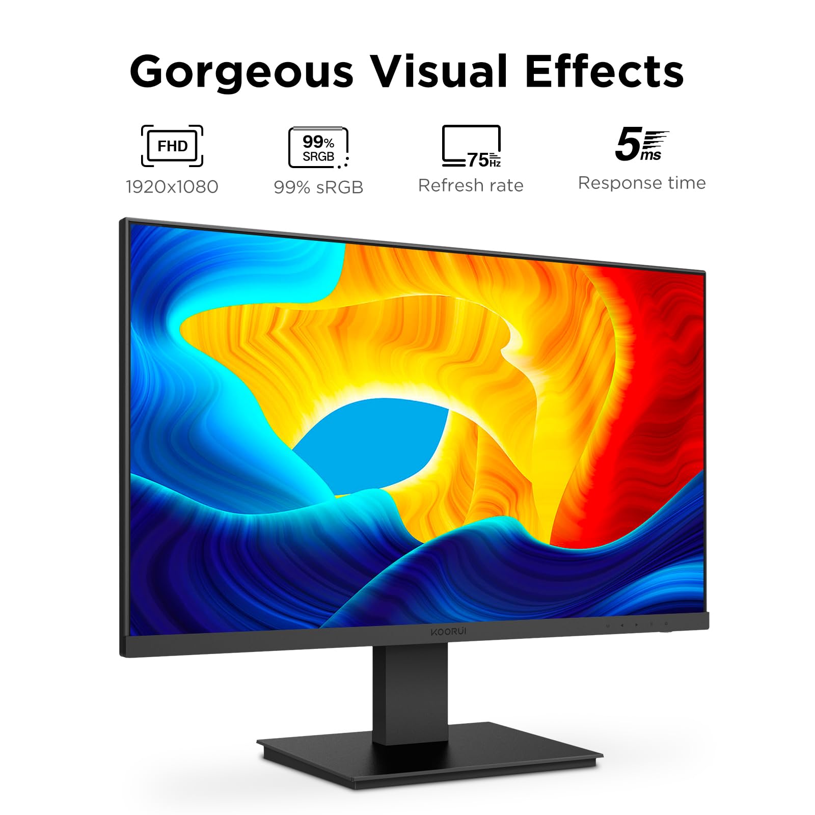 Mua KOORUI 24 Inch Computer Monitor, FHD 1920 x 1080p Office PC Monitor ...