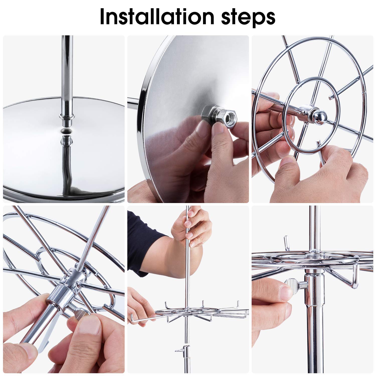 Mua Polmart 2-Tier Spinning Display Stand ，Heavy Duty Adjustable ...