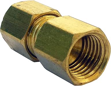 LASCO 17-6751 1/4-Inch Female Flare by 1/4-Inch Compression Brass ...