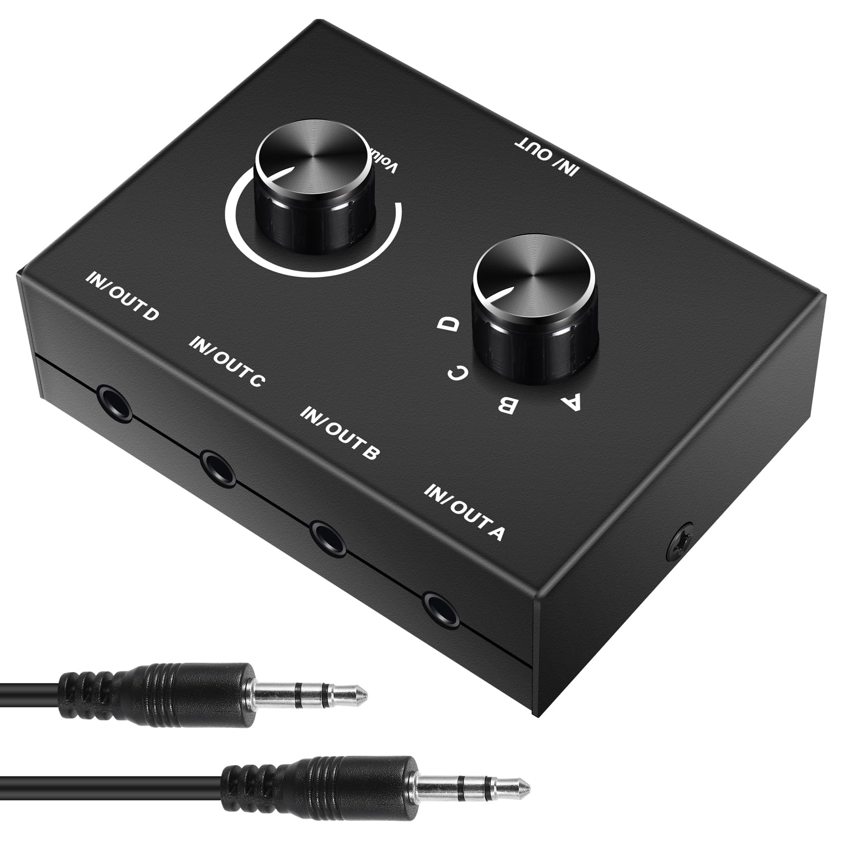 Mua Haskoss 3.5mm Audio Switcher Stereo AUX Audio Selector 4 Port Audio ...