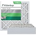 Filterbuy 12x24x2 Air Filter MERV 8, Pleated HVAC AC Furnace Filters (4 ...