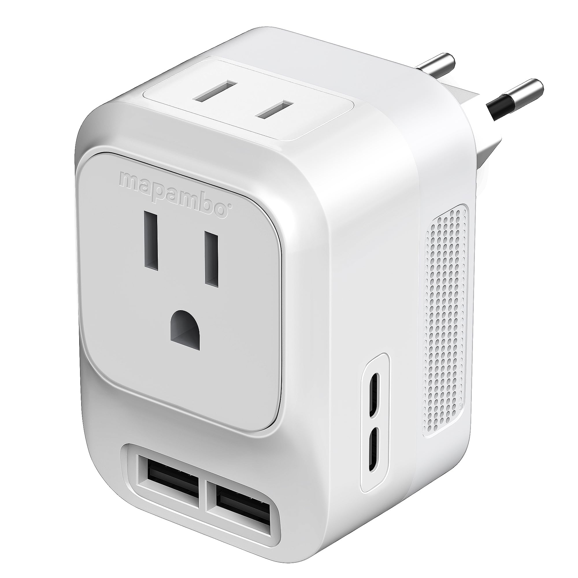 Mapambo European Travel Plug Adapter for US to Europe International ...