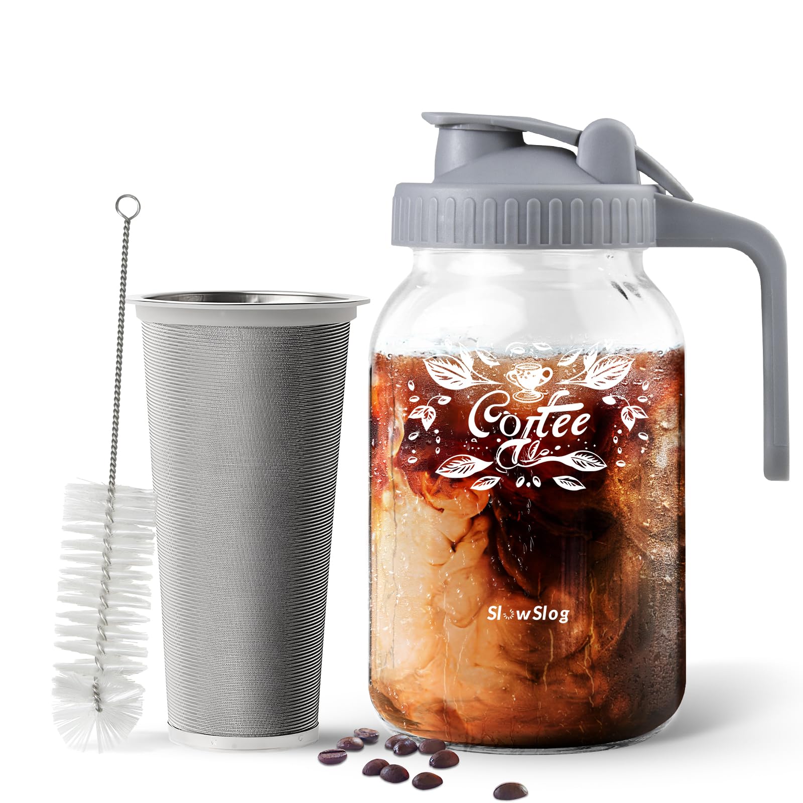 Mua Cold Brew Coffee Maker, 32oz Cold Brew Mason Jar Pitcher with Lid ...