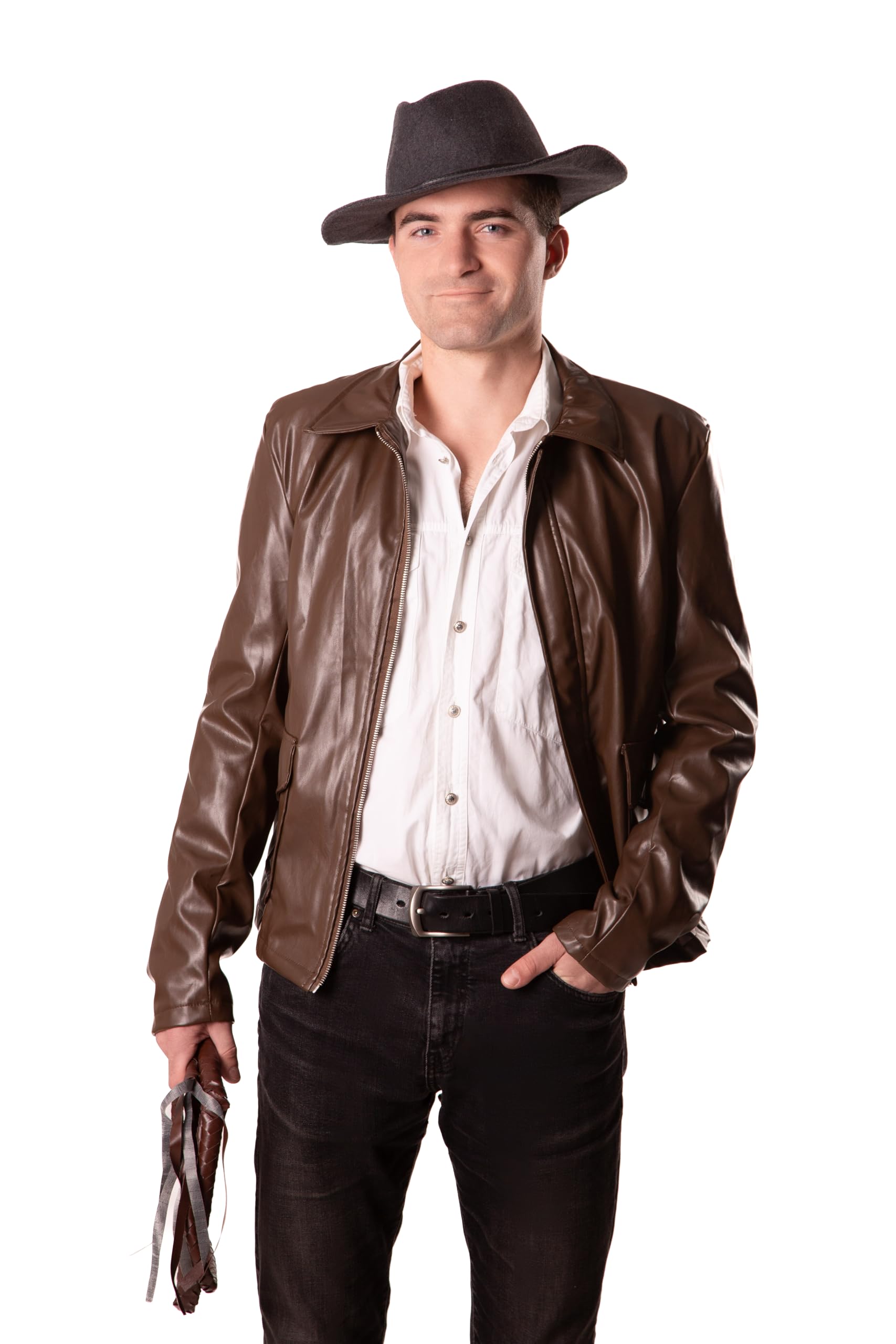 ComfyCamper Faux Leather Jacket Brown – Jungle Explorer Archeologist ...