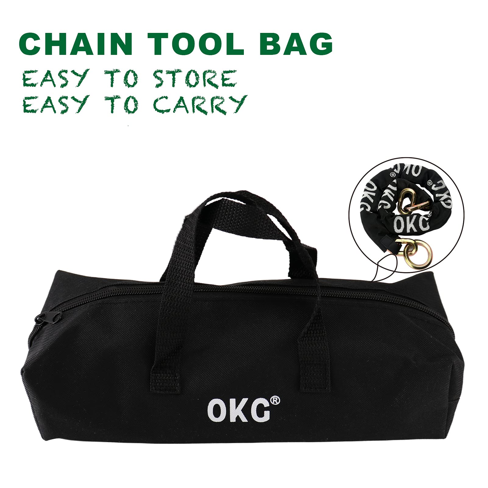 OKG Maximum Heavy Duty Security Chain 2.6 ft x 1/2 in Thick, Hardened ...