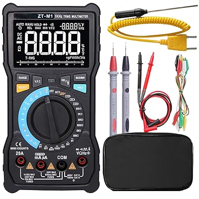 Buy Digital Multimeter True-RMS 3-Line Dispaly 9999 Counts Button ...