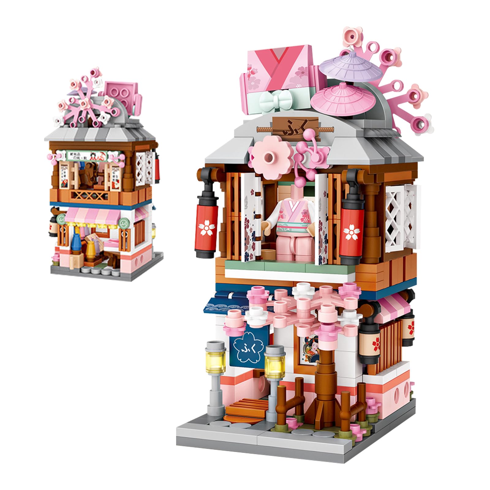 Mua ELAICREE Japanese Street View Shop Bricks, Mini DIY Building Blocks Model MOC Construction ...