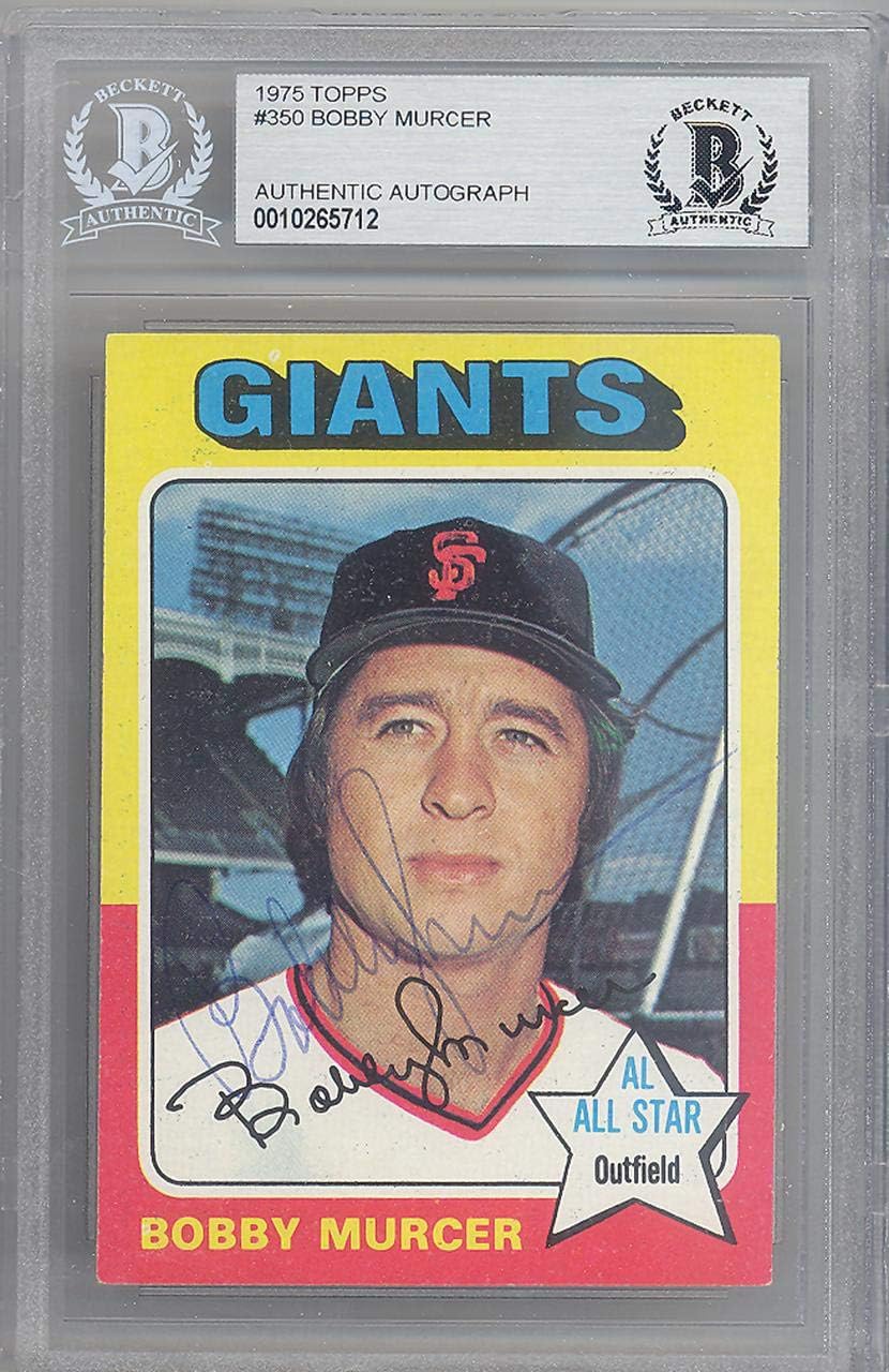 Bobby Murcer Autographed 1975 Topps Card #350 San Francisco Giants ...