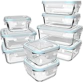 Amazon.com: Utopia Kitchen Glass Food Storage Container Set - 18 Pieces ...