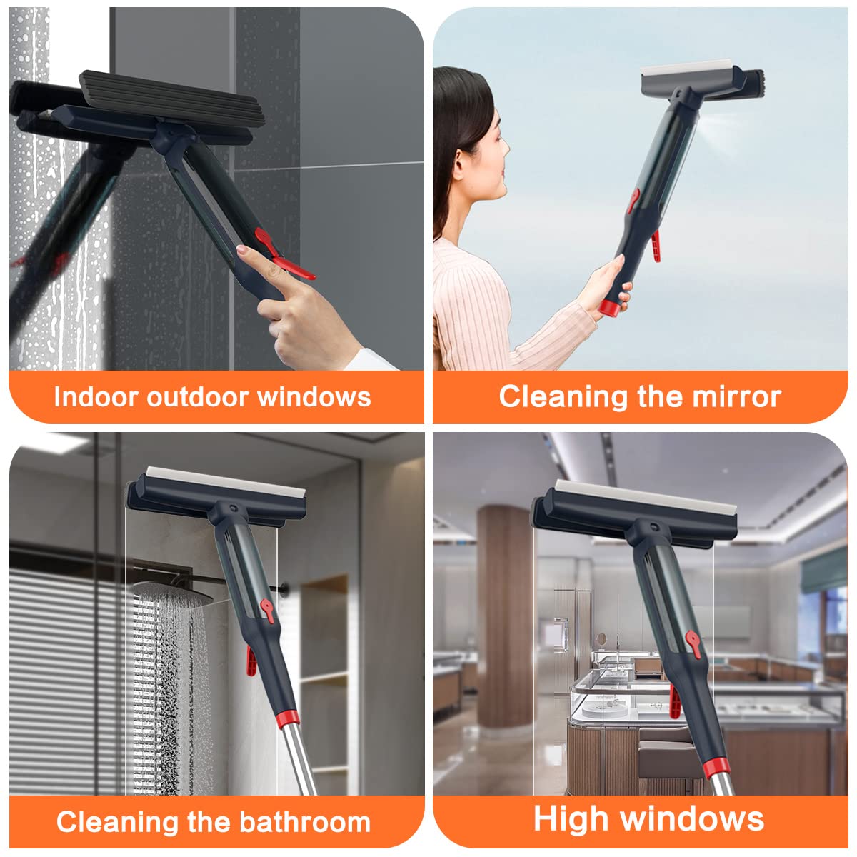 Mua MRSUNKI 4 in 1 Water Spray Squeegee Window Cleaner with Sewage ...