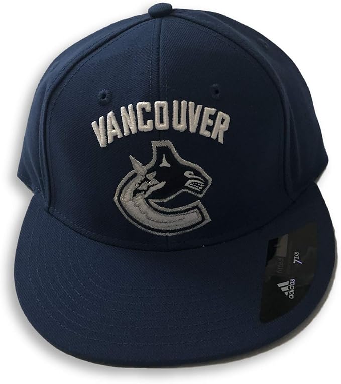adidas Vancouver Canucks Logo Fitted Hat (Size 7 1/4): Amazon.co.uk ...
