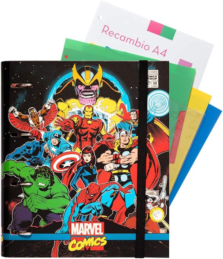 Official Marvel 4 Ring Binder – Premium Avengers A4 Folder Ring Binder ...