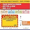PARTH IMPEX Pallet Rack Capacity Labels - (Pack of 60) 4"x3" Large ...