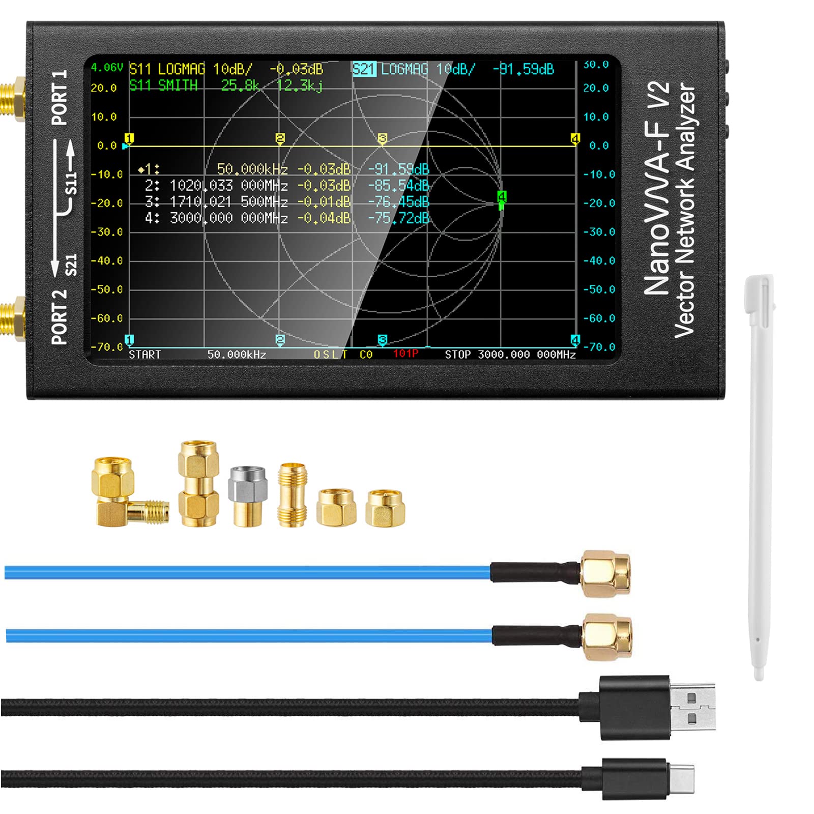 Mua Upgraded NanoVNA-F V2 Vector Network Analyzer 50KHz-3GHz Antenna Analyzer HF VHF UHF VNA ...