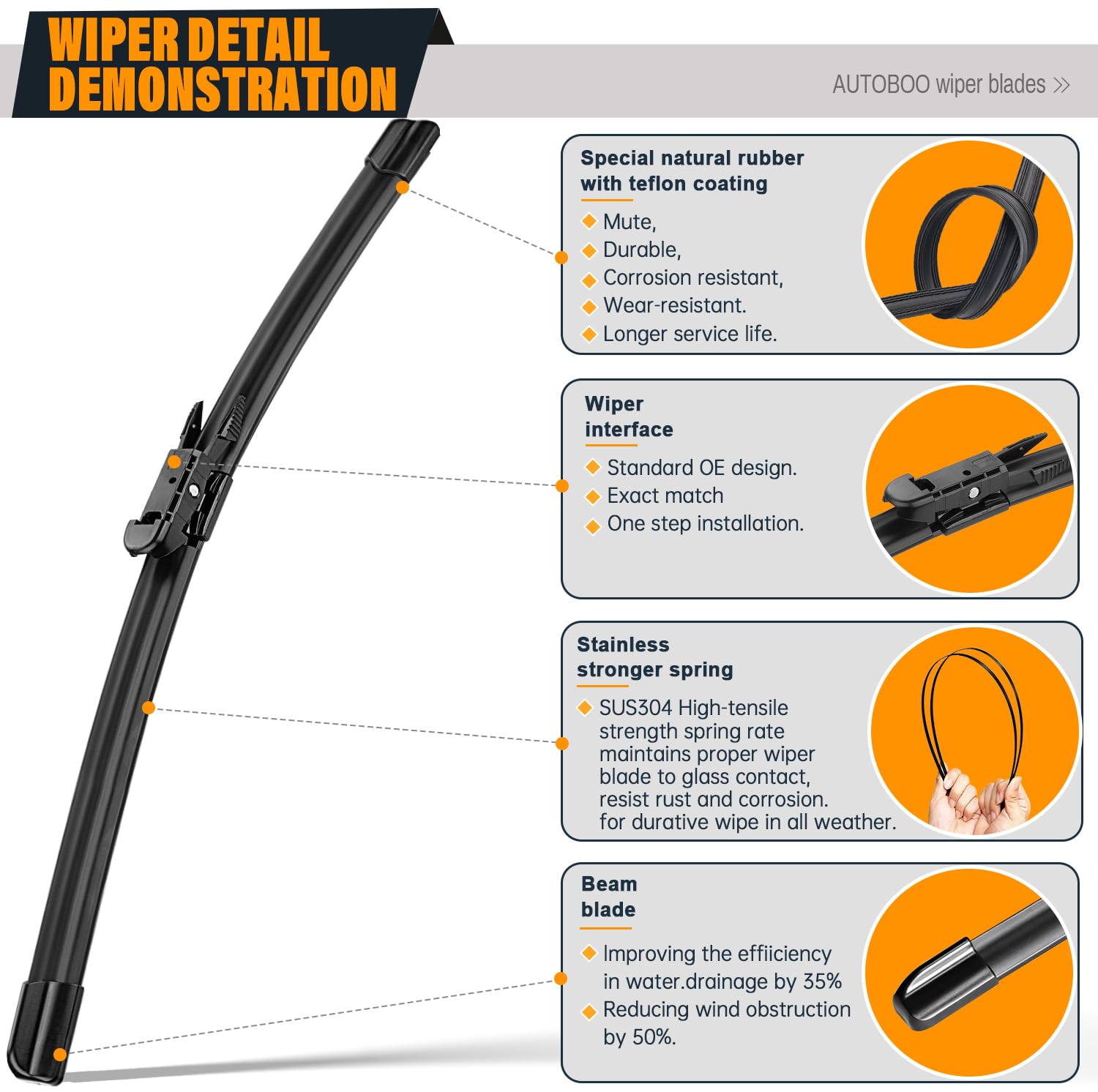 Mua AUTOBOO 28"+28" Windshield Wipers Replacement for 2013-2019 Ford ...