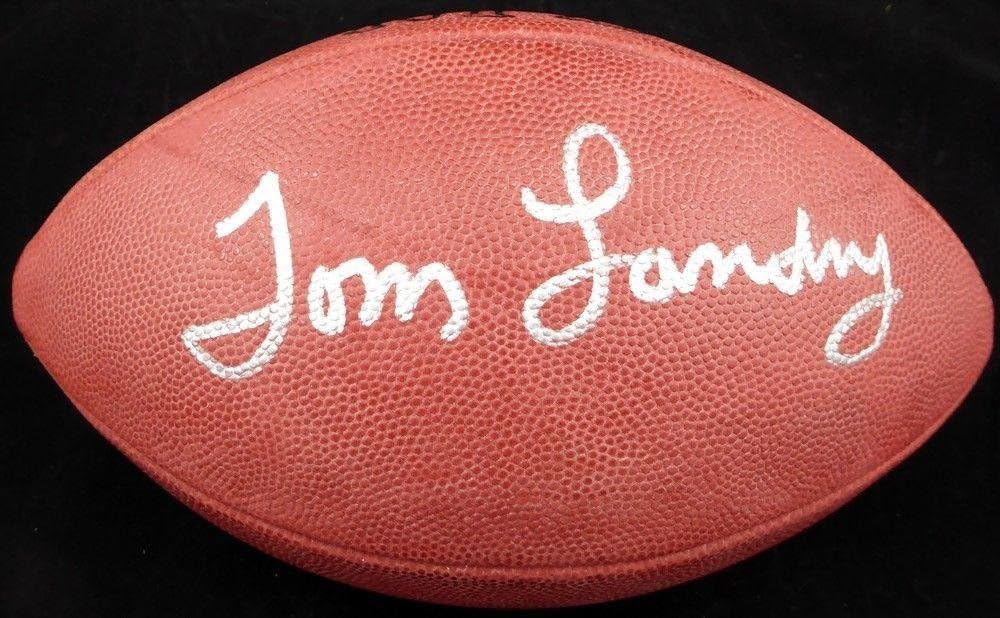 Amazon.com: Tom Landry Signed Football - PSA/DNA Certified ...