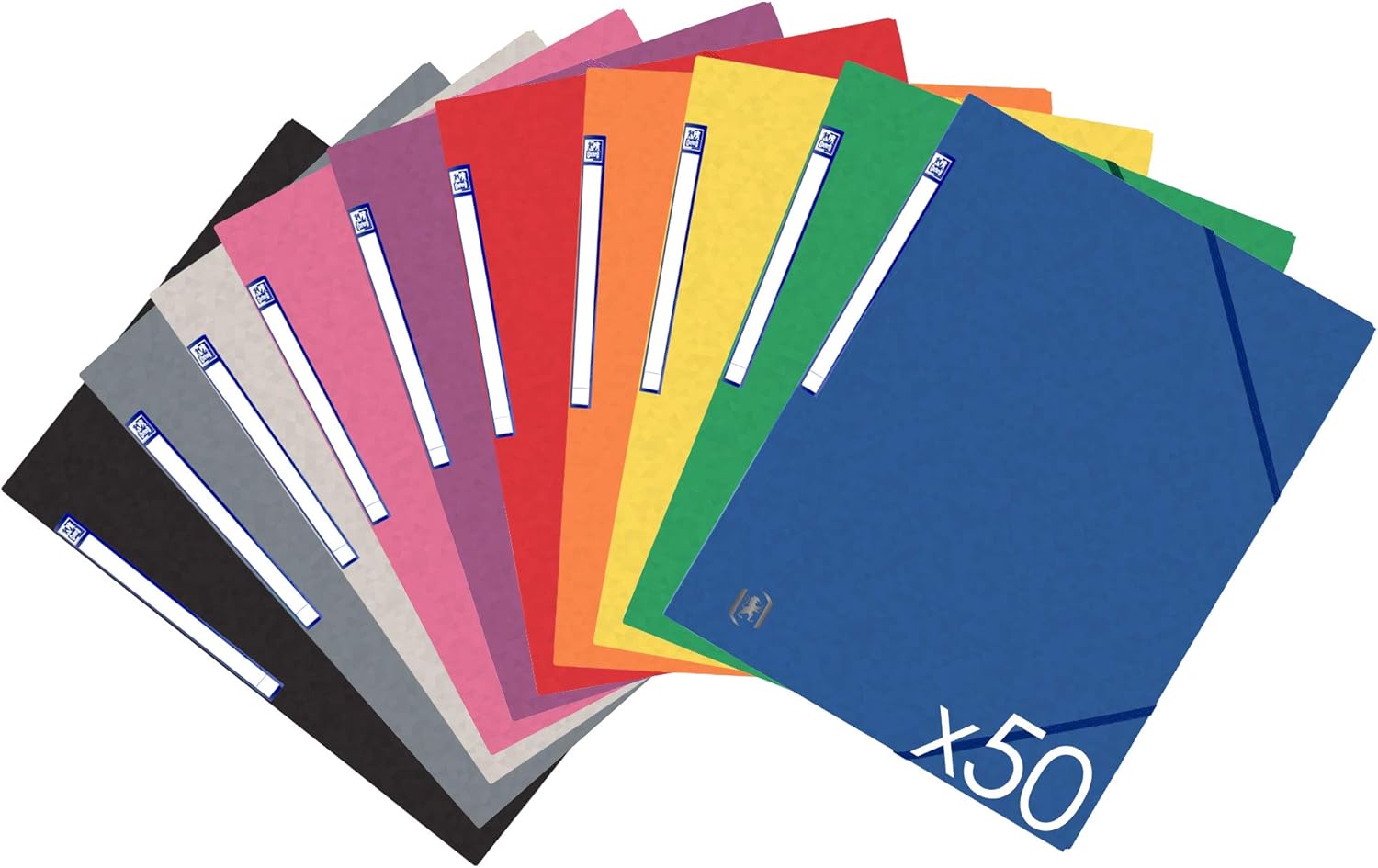 Oxford TopFile+ Pack of 50 Cardboard Folders with 3 Flaps A4 ...