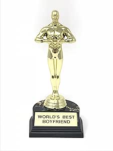 Amazon.com : World's Best Boyfriend Trophy-7" : Sports Award Trophies ...