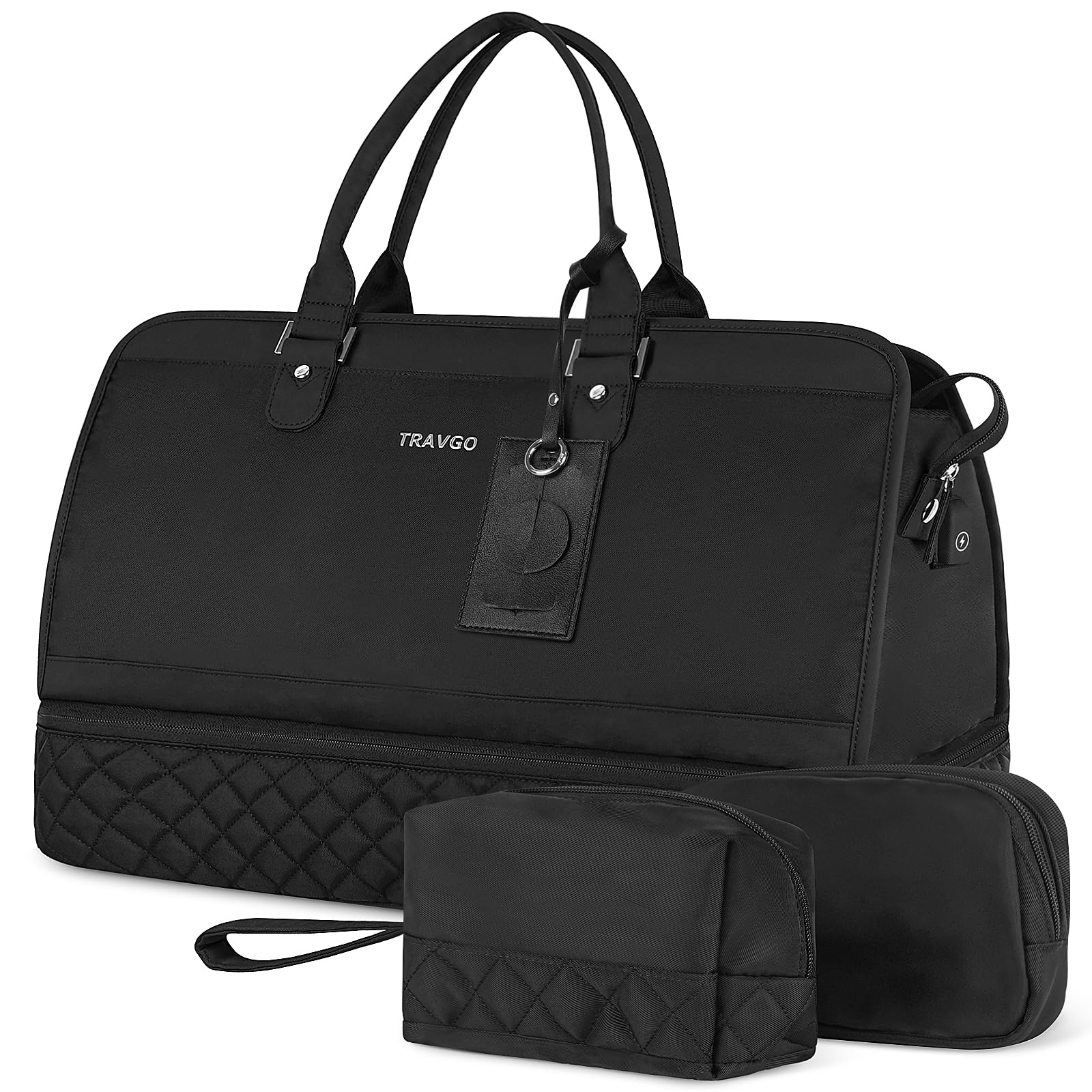 Travgo Weekender Bags for Women Travel, 60L Travel Duffle Bag with Shoe ...