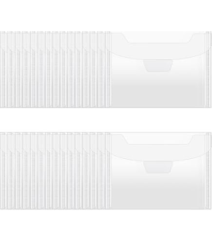 Clear Plastic Envelopes Briartw 50pcs Storage Envelopes 7x9.4 Inch ...