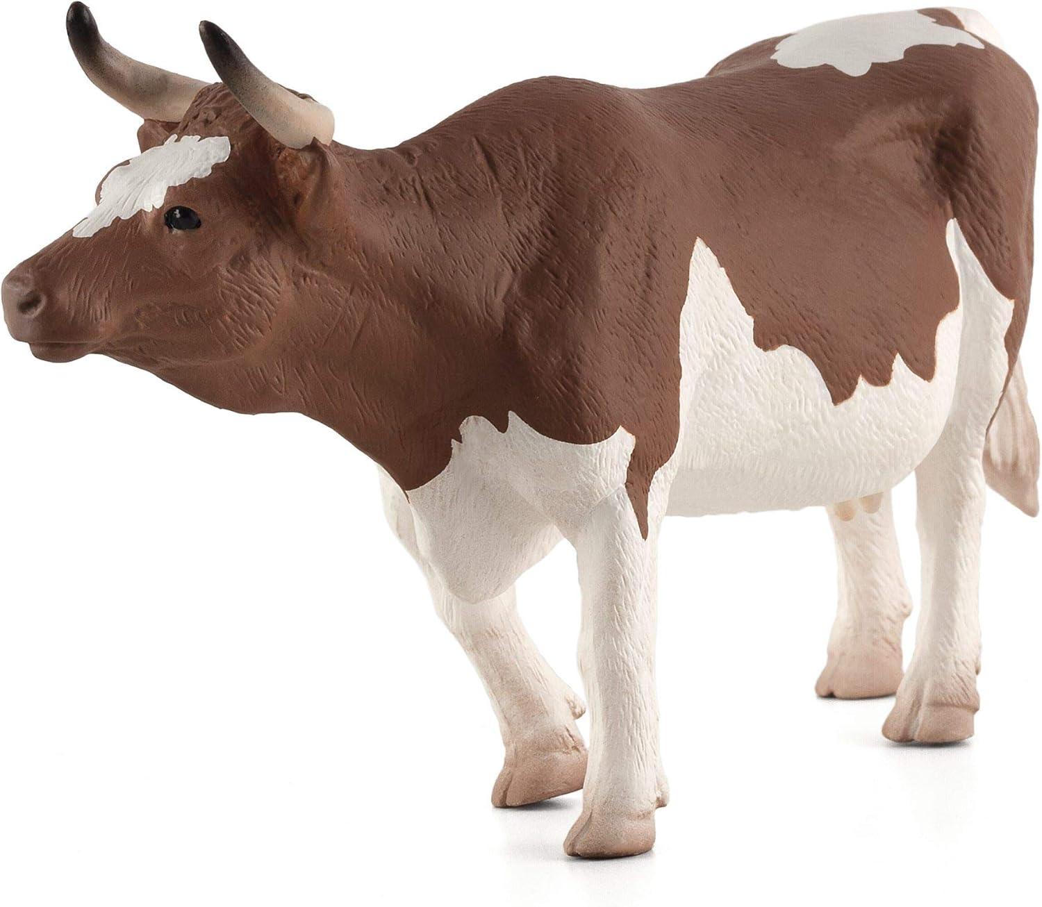 Amazon.com: MOJO Simmental Cow Realistic Farm Animal Toy Replica Hand ...