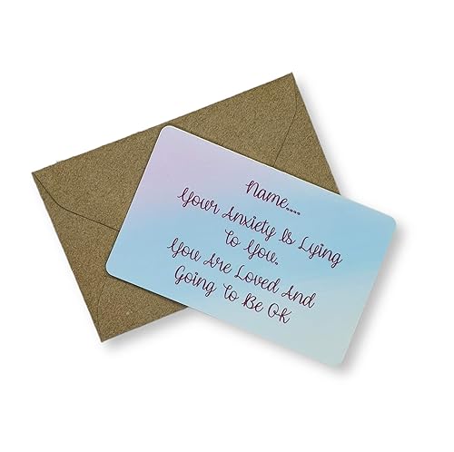 Anxiety Mental Health Personalised PVC Wallet Card - Wallet Insert ...