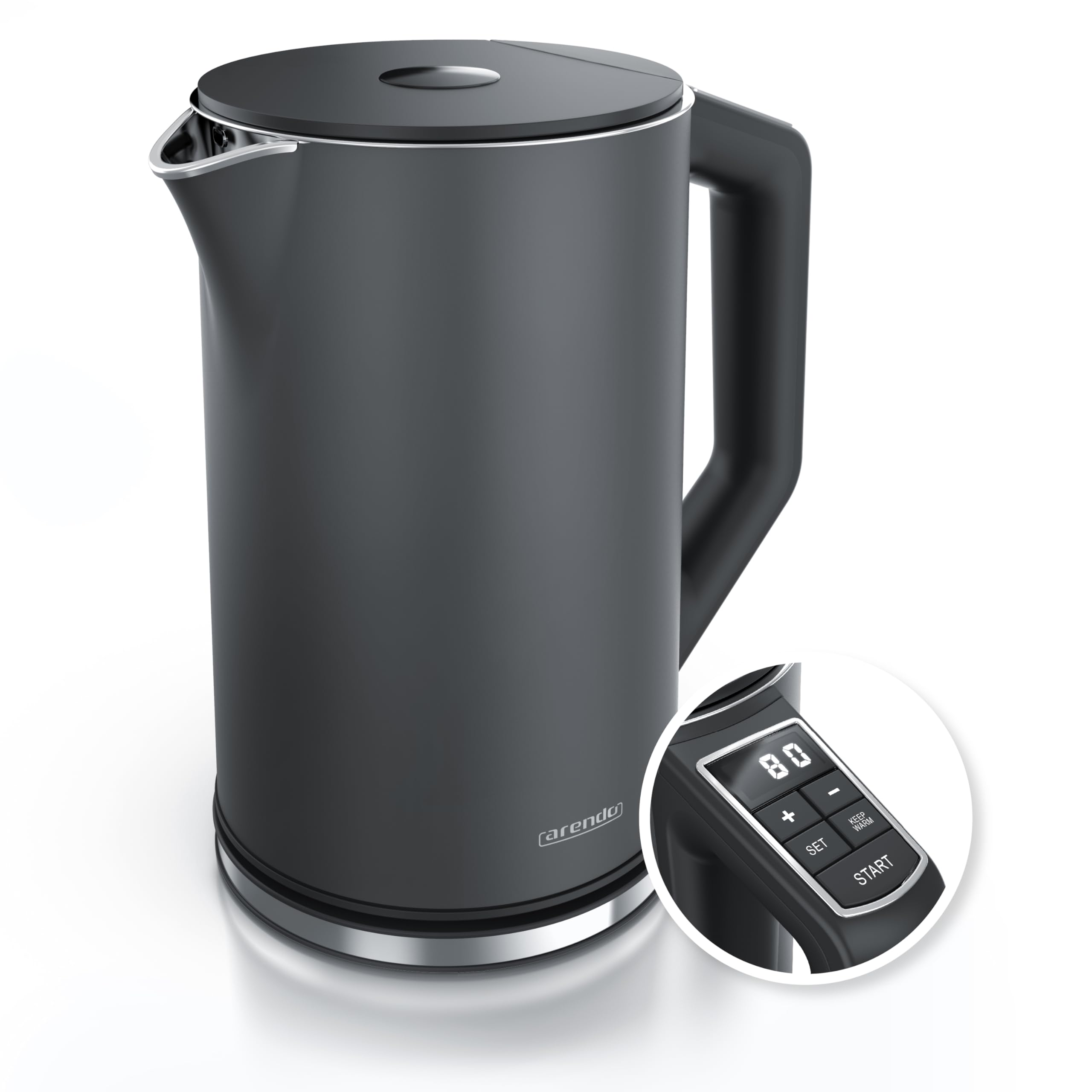 Mua Arendo Stainless Steel Kettle with Temperature Setting 40-100 ...