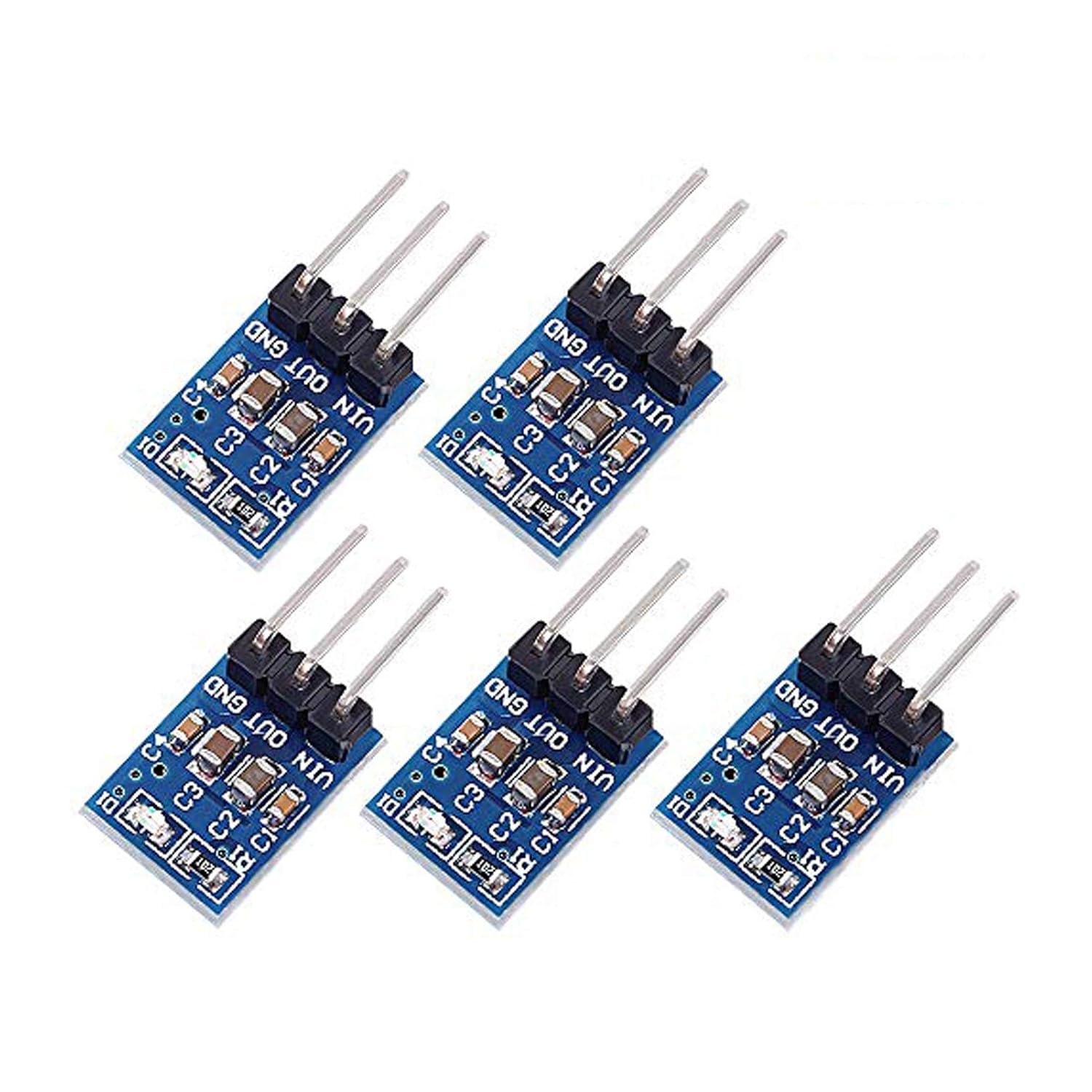 Amazon.com: AMS1117-3.3V DC 4.75V-12V to 3.3V Buck Converter Voltage ...