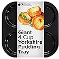 Amazon.com: Wrenbury Yorkshire Pudding Pan Tray 4 Cup - Large Cup Heavy ...