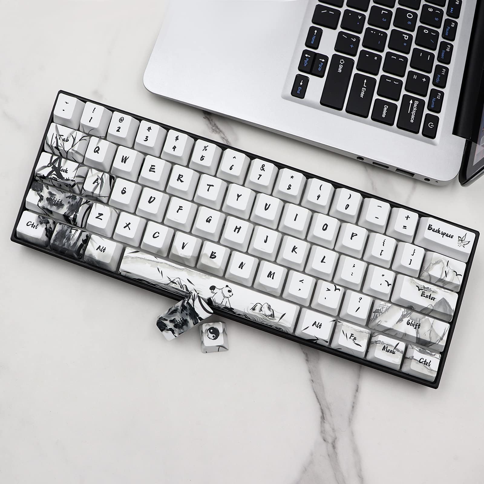 Mua JSJT Keycaps Full 71 Keys Ink Panda Keycap Set OEM Profile Keycaps ...