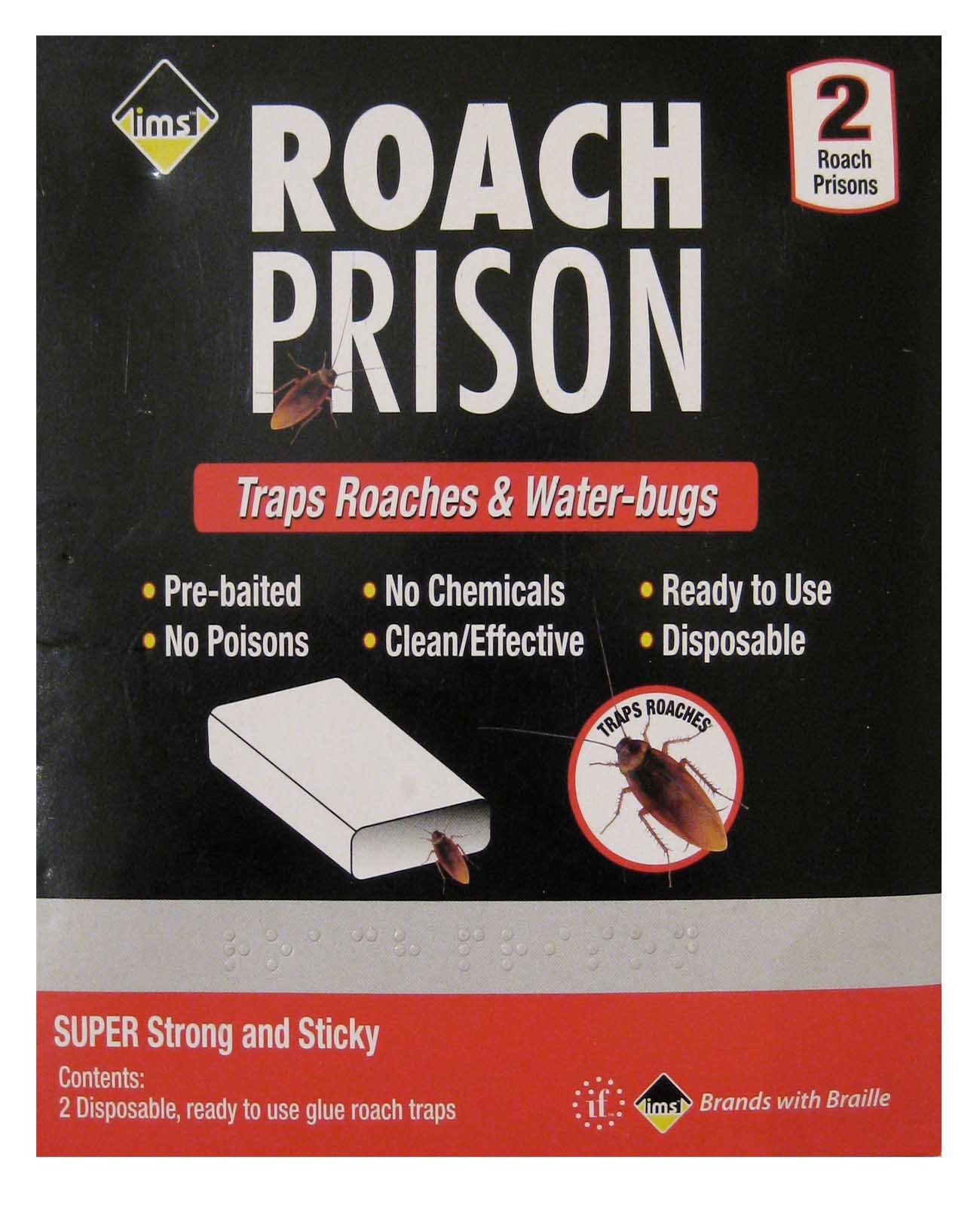 Buy ims Roach Prison. Traps Roaches and Water-bugs, Pre-baited, No Poisons, Ready to Use, 2 ...