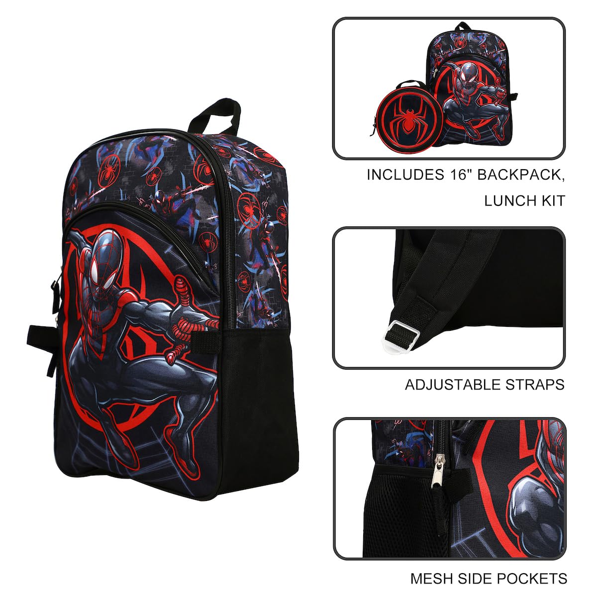 Mua Bioworld Marvel Spider-Man Miles Youth Lunch Tote & Backpack trên ...