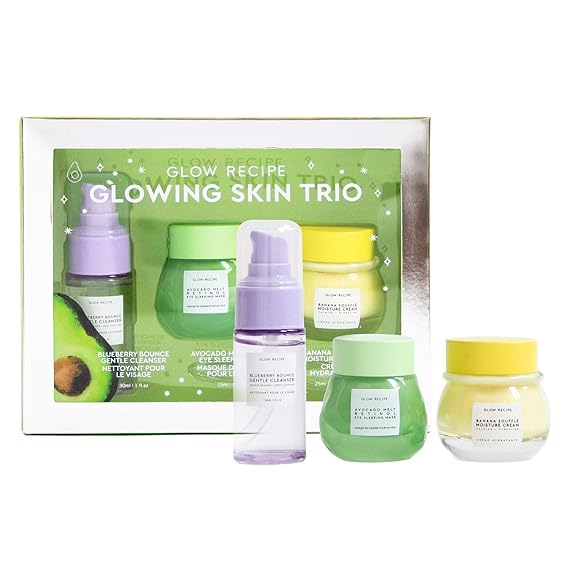 Amazon.com : Glow Recipe Glowing Skin Trio - 3-Piece Facial Set for Her ...
