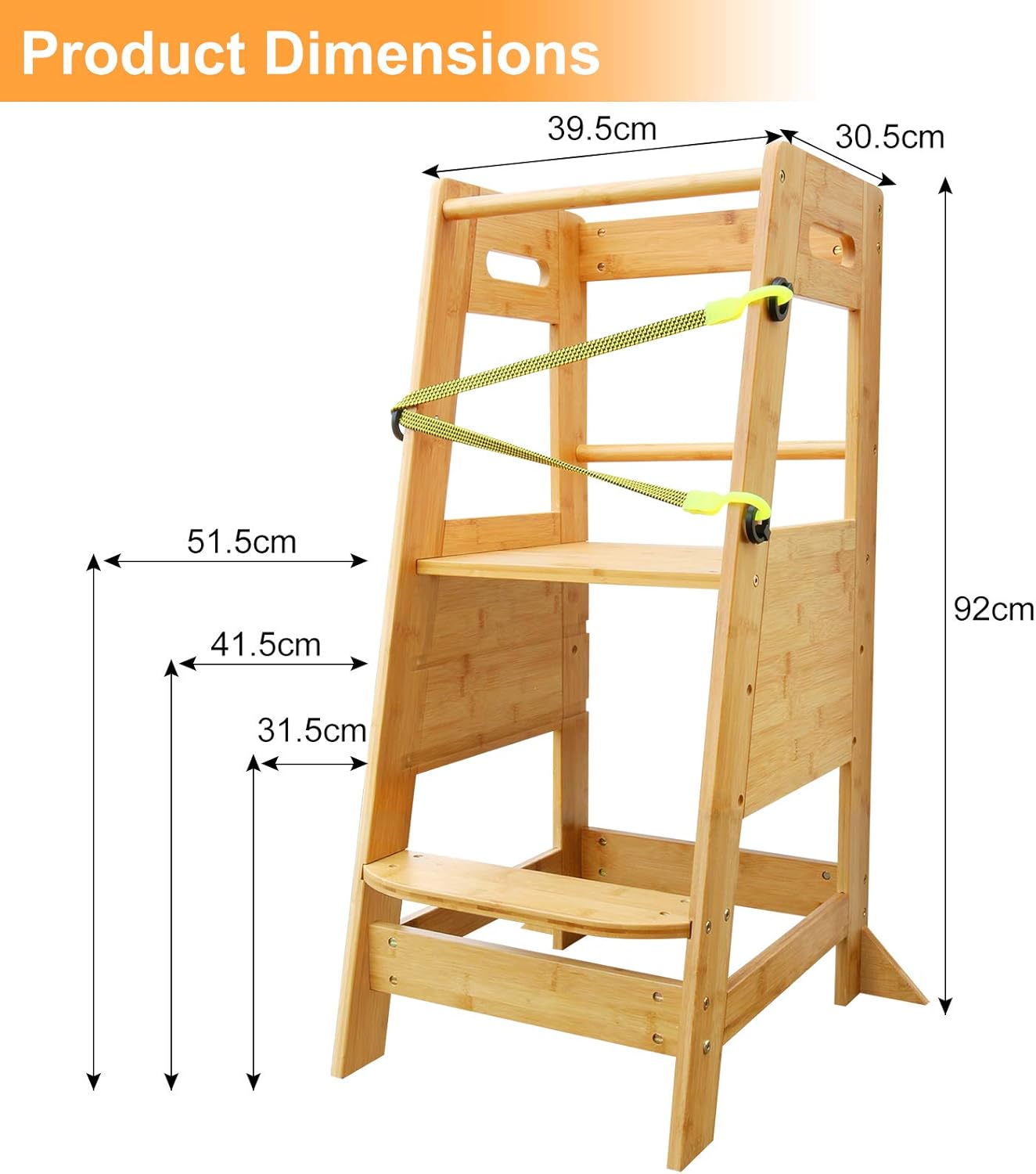 X XBEN Kitchen Helper Stand Toddlers, Standing Tower with Adjustable ...