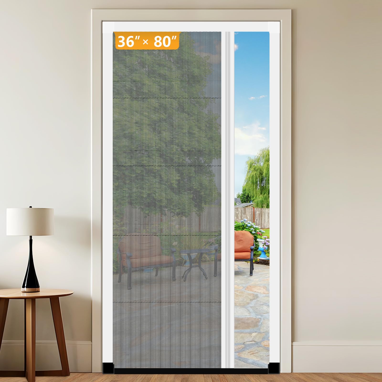 Yotache Retractable Screen Door Adjustable to Fit Up to 36" Wide 80 ...