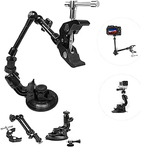 Amazon.com: Camera car mount, Suction cup mount for go pro, DSLR car ...
