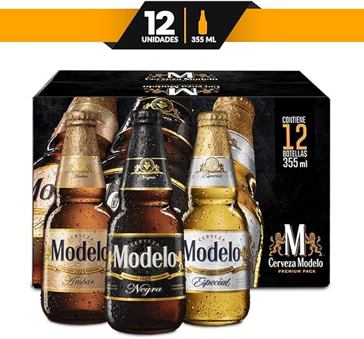 Cerveza Modelo Combo Premium Pack, 12 Botellas de 355ml c/u: Amazon.com ...