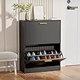 Amazon.com: JOZZBY Shoe Cabinet Storage for Entryway, Slim Black Hidden ...