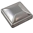 6" Square Pressed Steel Dome Cap Galvanized Steel 6x6 - Amazon.com