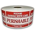 Amazon.com : 1000 2x3 Perishable Handle with Care Labels Shipping ...