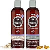 Amazon.com : HASK SENSITIVE CARE Shampoo + Conditioner Set Fragrance ...