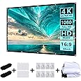 Amazon.com: Projection Screen, 84 inch Projector Screen 16:9 Foldable ...