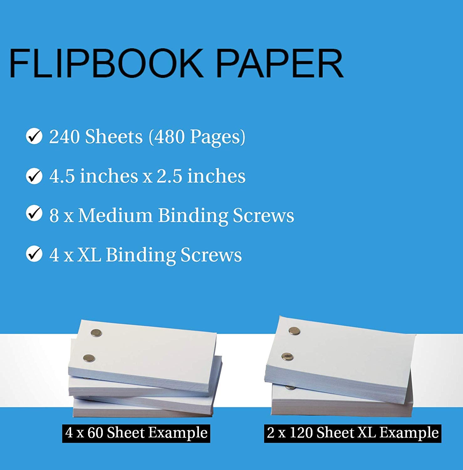 Mua Blank Flip Book Paper with Holes - 240 Sheets (480 Pages) Flipbook ...