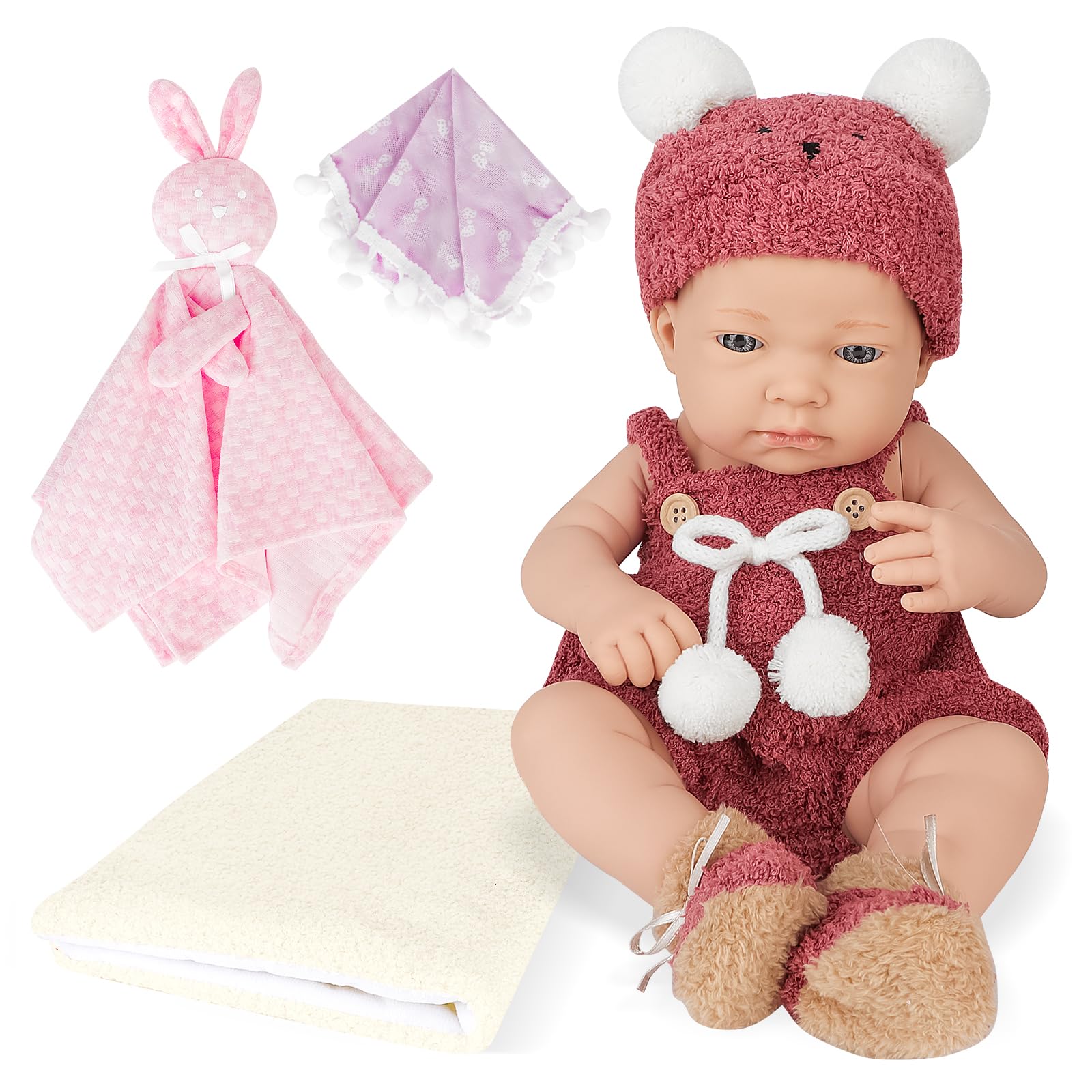deAO 15 Inch Baby Doll Playset with Clothes and Accessories Include Hat ...