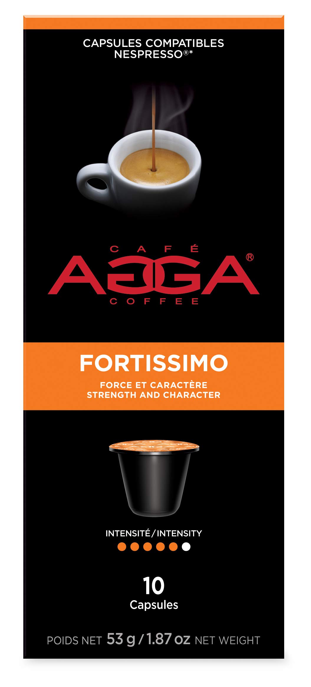 Café Agga Coffee 60 CAPSULES Intenso ESPRESSO Nespresso ORIGINALINE ...